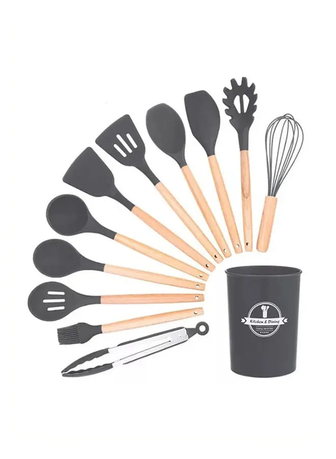 11-Piece Cooking Utensils Set With Handles - Breeze Arabia
