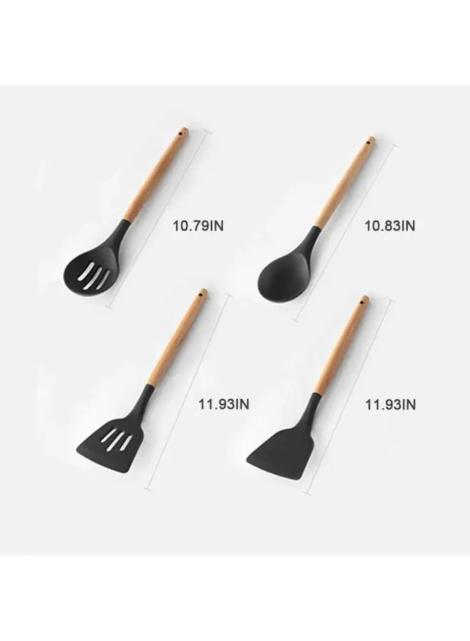 11-Piece Cooking Utensils Set With Handles - Breeze Arabia