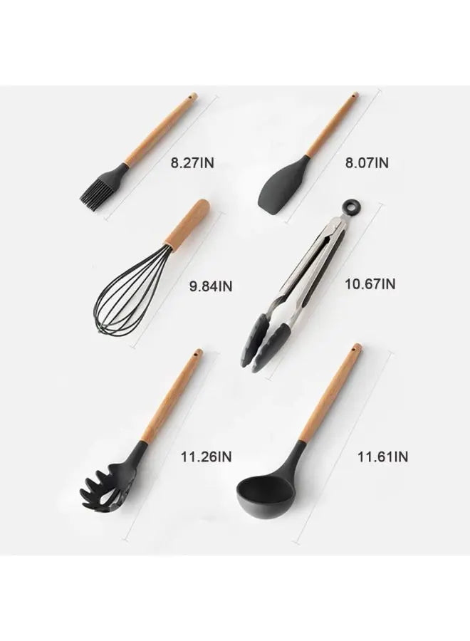 11-Piece Cooking Utensils Set With Handles - Breeze Arabia